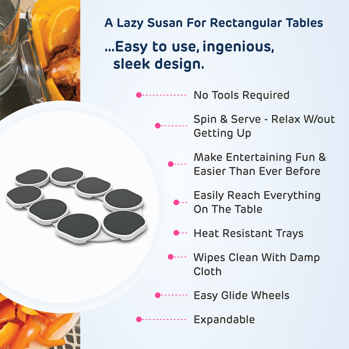 Oblong Table Top Lazy Susan for Your Kitchen or Dining Table – The lazy ...